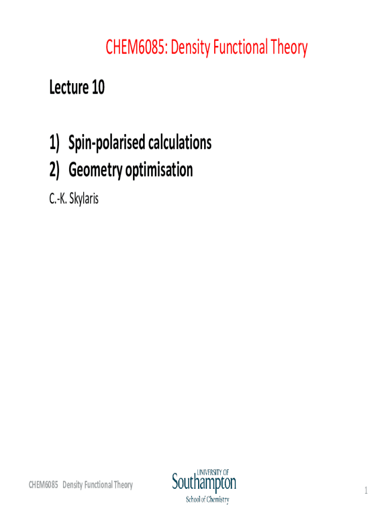Fillable Online Density functional theory-a practical ...