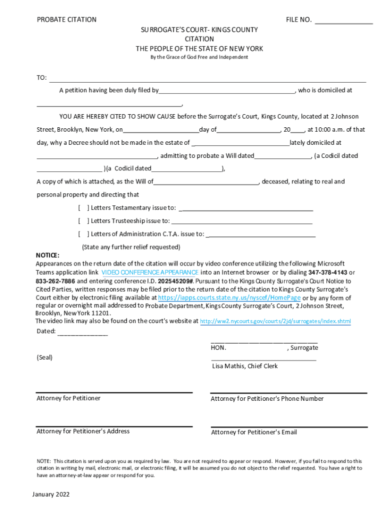 Fillable Online Sample Citation FormsNYCOURTS.GOV - Judiciary of New ...