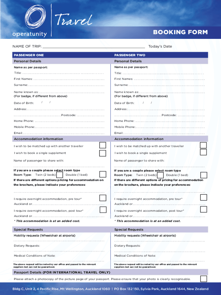 Fillable Online www.jotform.comform-templatestour-booking-formTour ...