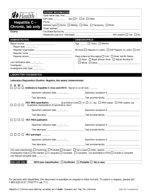 Fillable Online doh wa Reporting Form For Hepatitis C - Chronic, Lab ...