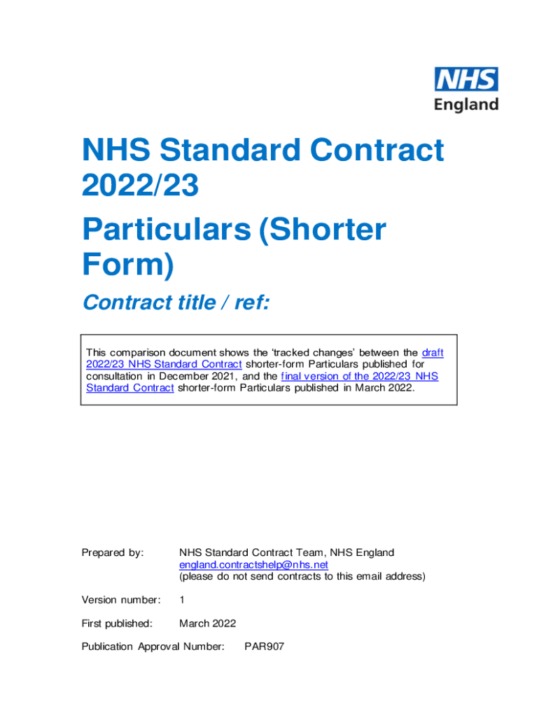 Fillable Online www.england.nhs.ukpublicationshorter-form-nhsShorter ...
