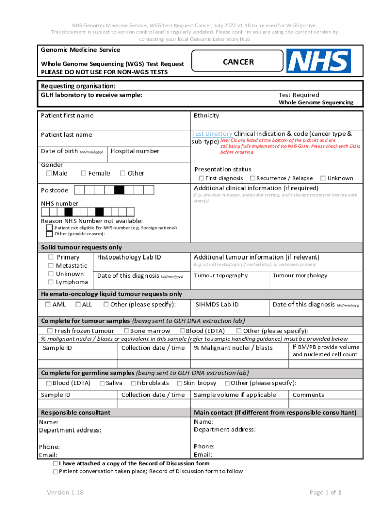 Fillable Online GMS-Test-Order-Form-Cancer-v1.18.pdf - NHS England Fax ...