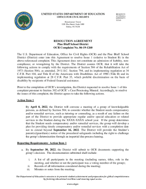 Fillable Online www2 ed UNITED STATES DEPARTMENT OF EDUCATION OFFICE ...