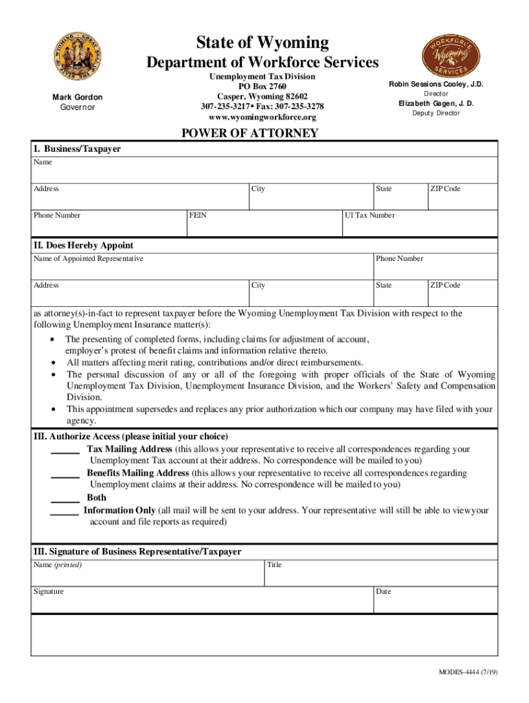 Fillable Online dws.wyo.govdws-divisionunemployment ...