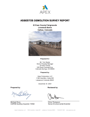 Fillable Online Asbestos Demolition Survey Report Fax Email Print ...