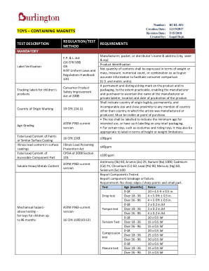 Fillable Online Created by: Legal Dept. REGULATION/TEST TEST ...