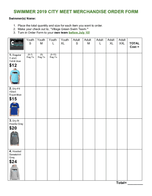 Fillable Online www.teamunify.comncwsyUserFiles2019 CITY MEET SWIMMER ...