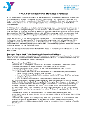 Fillable Online YMCA Sanctioned Swim Meet Requirements - teamunify.com Fax Email Print - pdfFiller