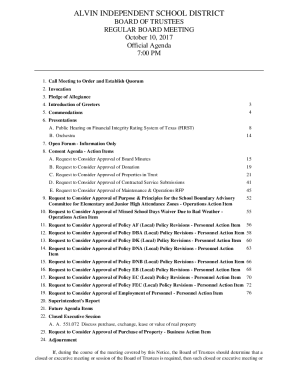 Fillable Online Public Hearing on Financial Integrity Rating System of ...