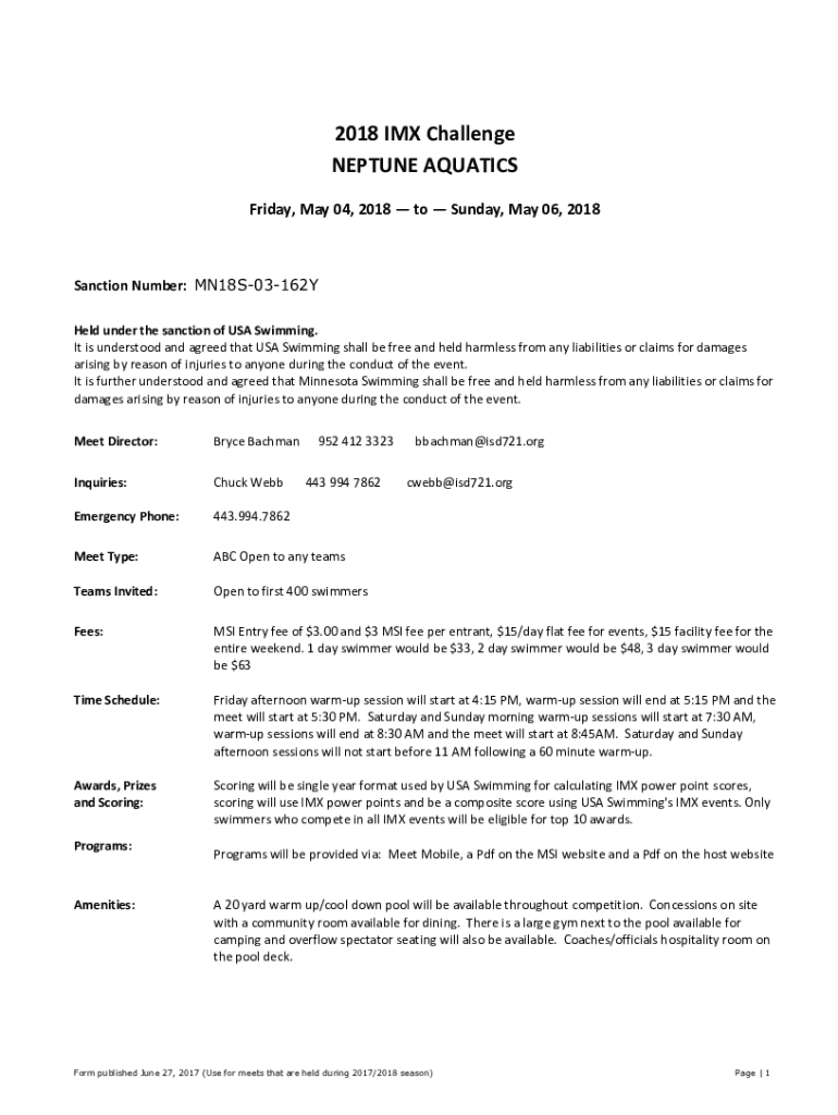 Fillable Online NEPTUNE AQUATICS Fax Email Print - pdfFiller