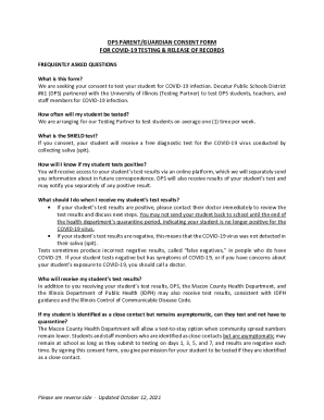 Fillable Online DPS PARENT/GUARDIAN CONSENT FORM FOR COVID-19 ... Fax ...