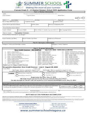 Fillable Online www.jotform.comsummer-school-application-formSummer ...