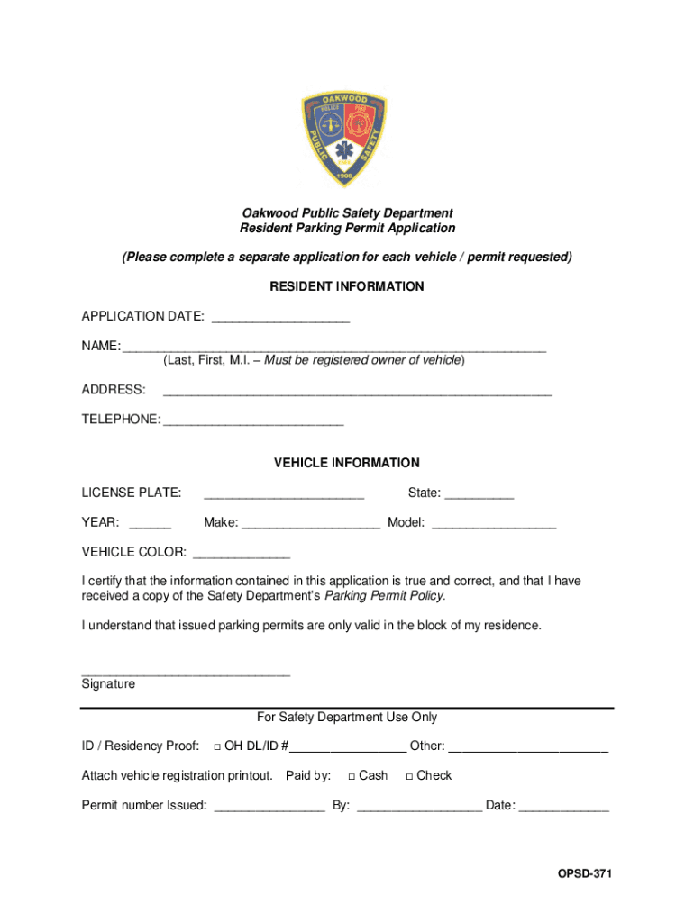 Fillable Online Resident-Parking-Permit-Application.pdf Fax Email Print ...