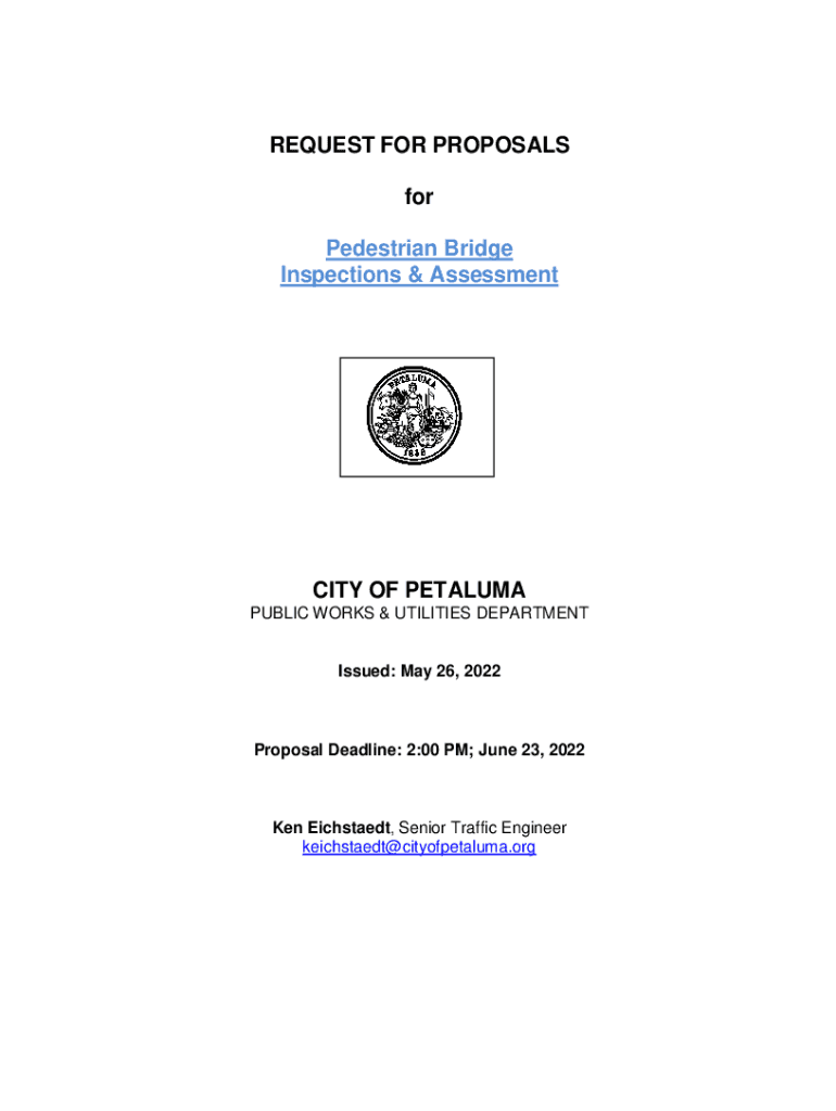 Fillable Online Pedestrian Bridge Inspections & Assessment Fax Email ...