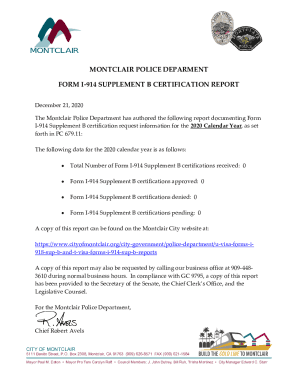 Fillable Online Form I-914 Supplement B certification report-2020 Fax ...