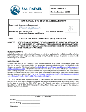 Fillable Online City of San Rafael - 2019 - Copy of Final Staff Report ...