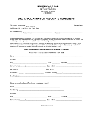 Fillable Online 2022 Application for Associate Membership Fax Email ...