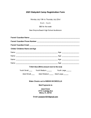 Fillable Online Camp Registration Form TemplateJotformCamp Registration ...