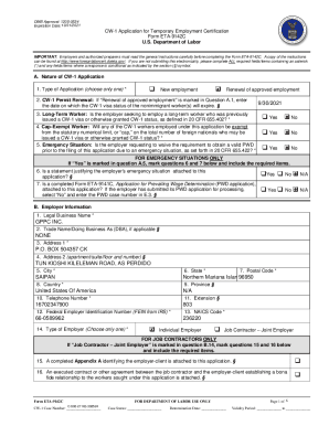 Fillable Online www.dol.govsitesdolgovH-2B Application for Temporary ...