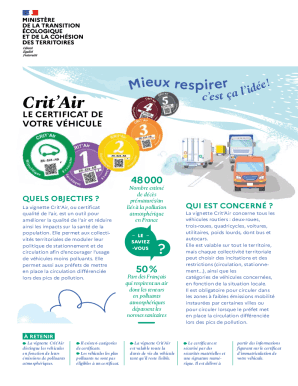 Remplissable En Ligne Crit'Air : tout savoir sur le certificat qualit ...