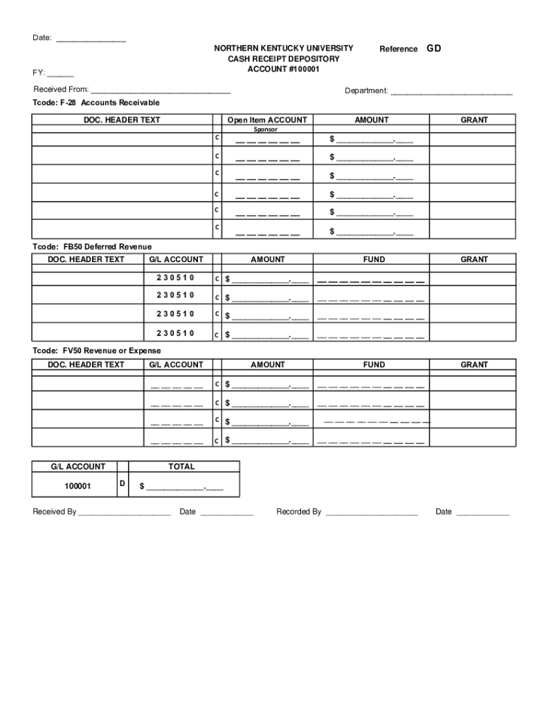 Fillable Online inside nku NORTHERN KENTUCKY UNIVERSITY Reference RD ...
