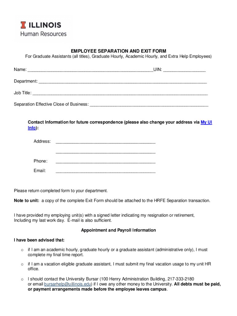 Fillable Online humanresources illinois slcl.illinois ...