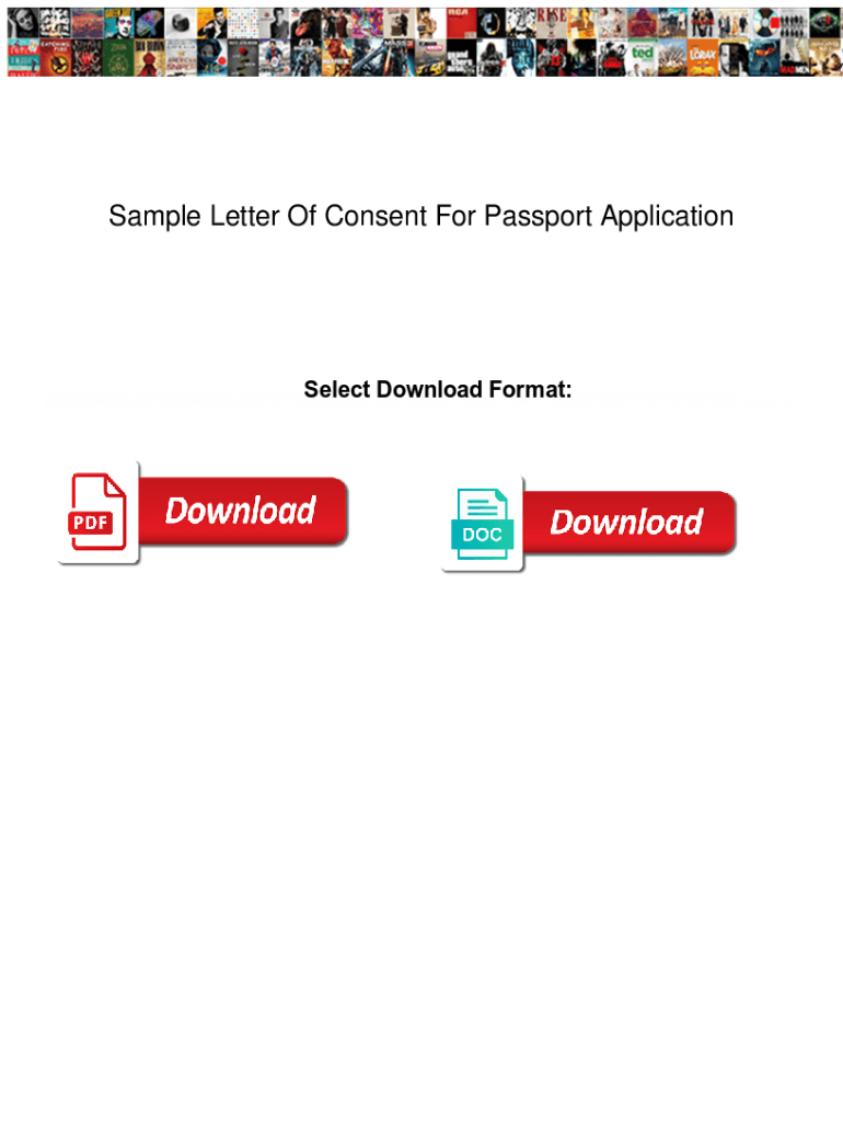Fillable Online Sample Letter Of Consent For Passport Application ...