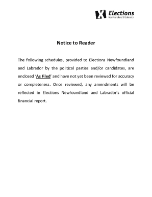 Fillable Online Notice to Reader - Government of Newfoundland and ...