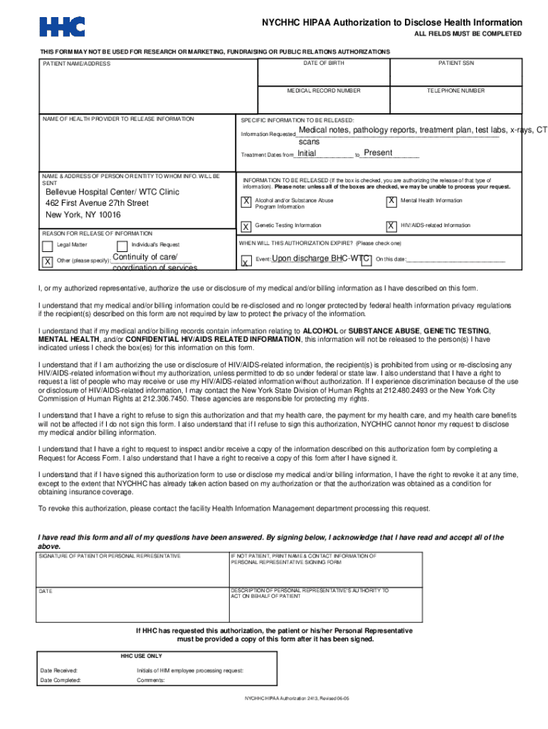 Fillable Online How To Hipaa Authorization - Fill Online, Printable ...