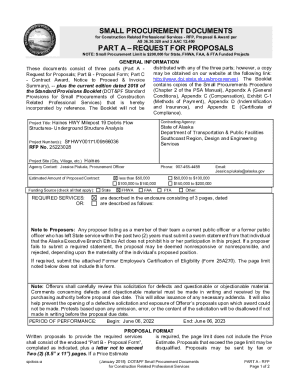 Fillable Online SMALL PROCUREMENT DOCUMENTS PART A Fax Email Print ...