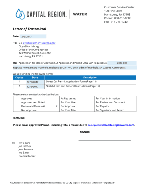 Fillable Online SC-17-465 STREET CUT PERMIT - BidNet Fax Email Print ...