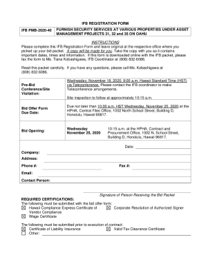 Fillable Online ifb registration form Fax Email Print - pdfFiller