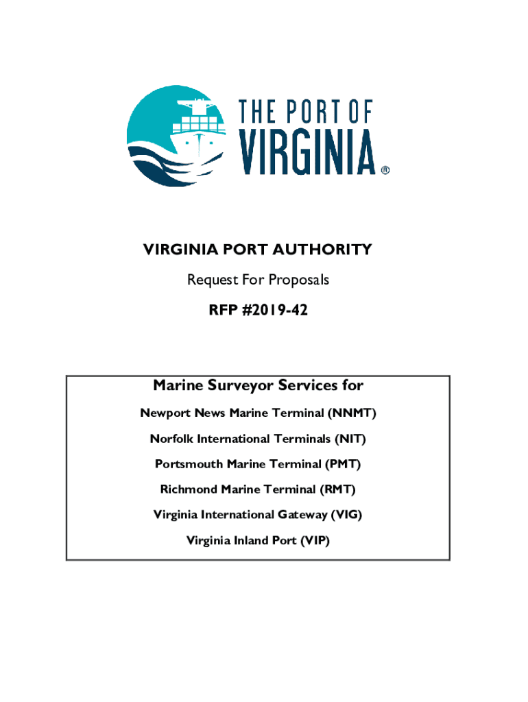 Fillable Online VIRGINIA PORT AUTHORITY Request For Proposals RFP ...