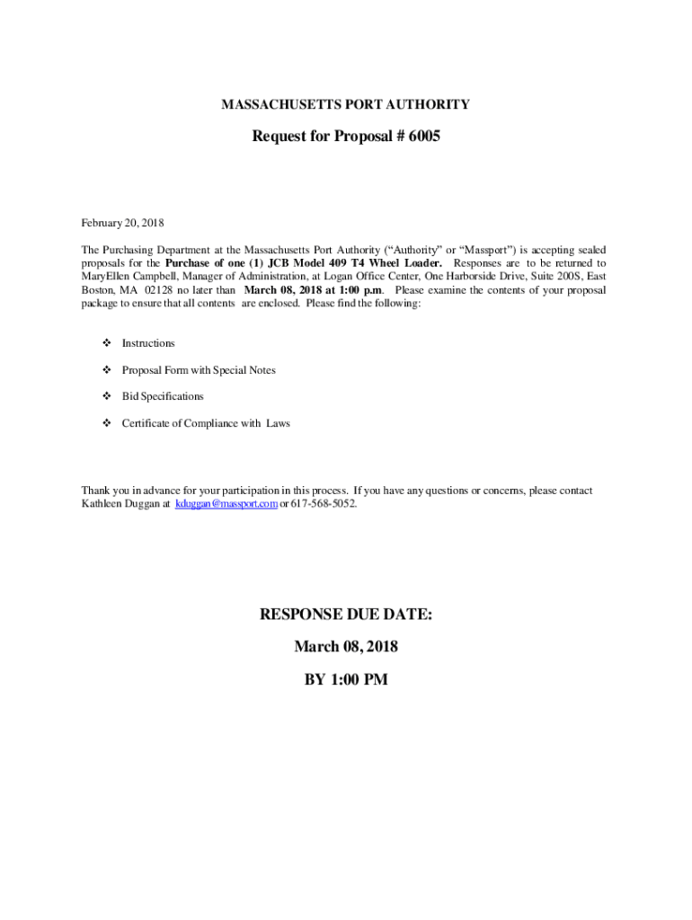 Fillable Online Request for Proposal # 6005 RESPONSE DUE DATE - BidNet ...