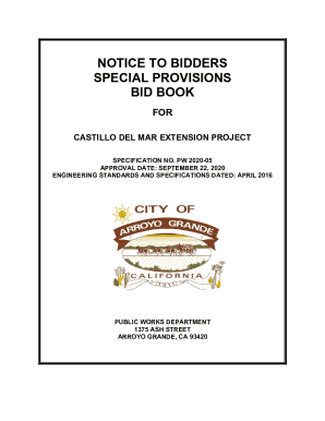 Fillable Online BID BOOK Fax Email Print - pdfFiller