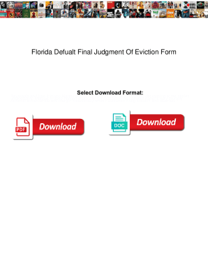 Fillable Online Florida Defualt Final Judgment Of Eviction Form ...