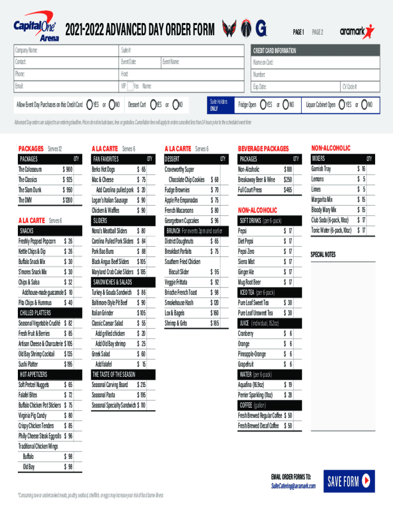 Fillable Online 2021-2022 ADVANCED DAY ORDER FORM - Amazon AWS Fax ...