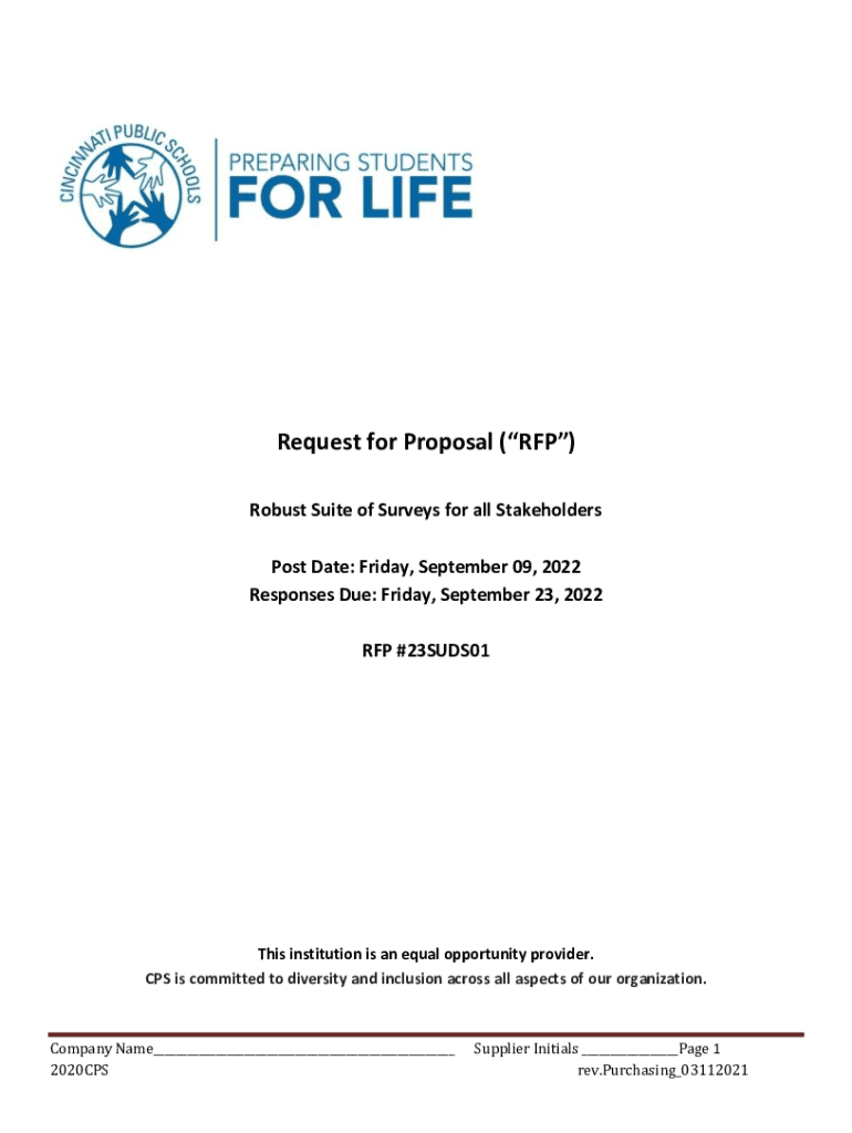 Fillable Online Response to Professional Services Request For Proposal ...