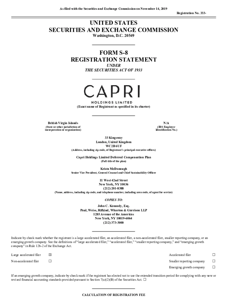 Fillable Online form s-8 registration statement - cloudfront.net Fax ...