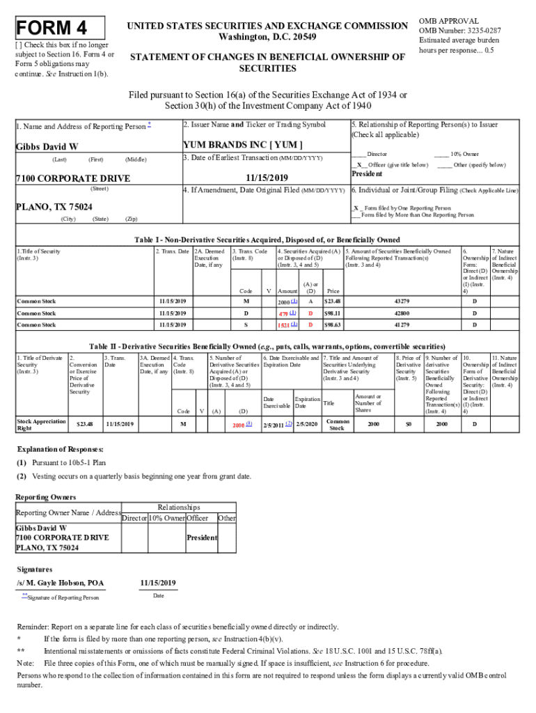 Fillable Online (2) Vesting occurs on a quarterly basis beginning one ...