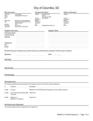 Fillable Online Bid Number Fax Email Print - pdfFiller