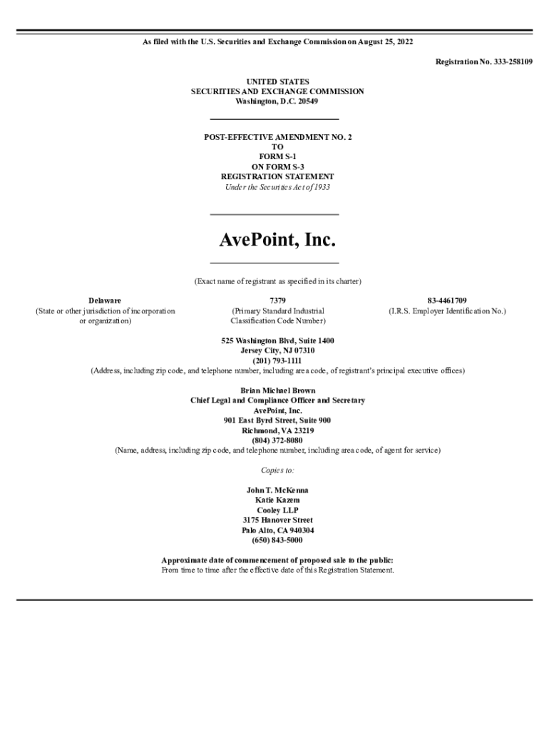 Fillable Online 0001437749-22-021341. Form POS AM filed on 2022-08-25 ...