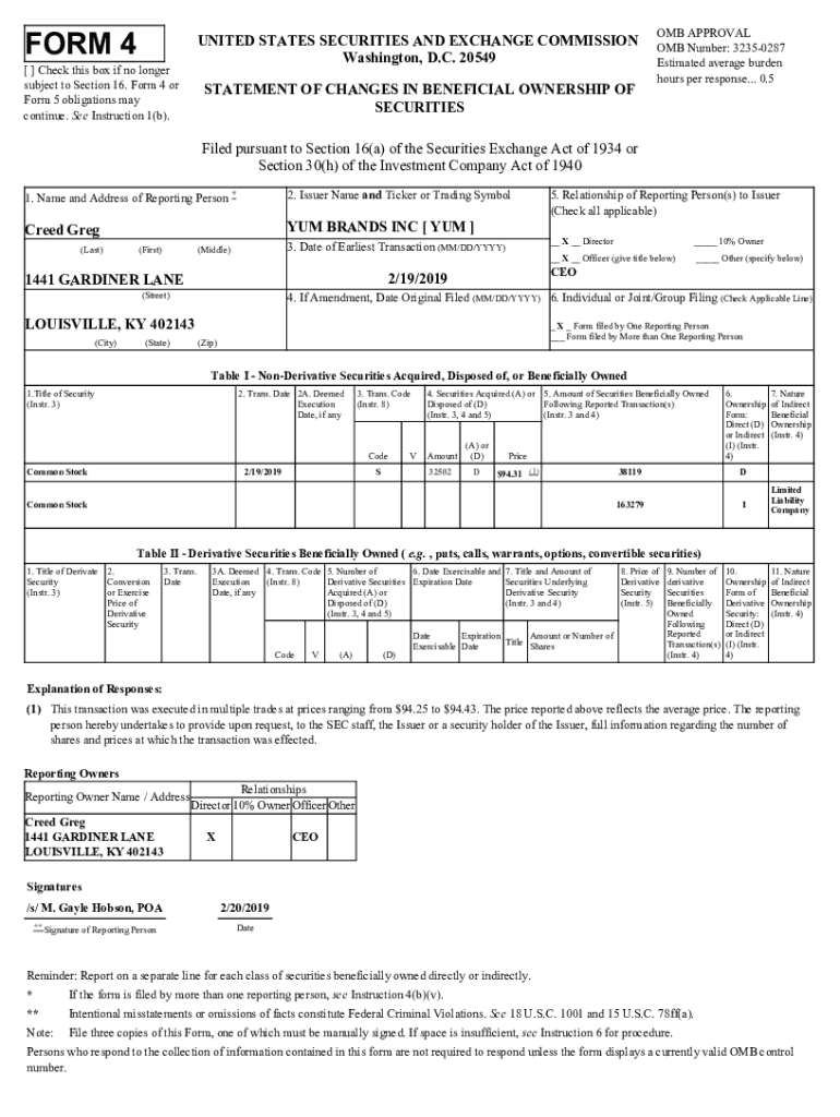 Fillable Online (1) This transaction was executed in multiple trades at ...