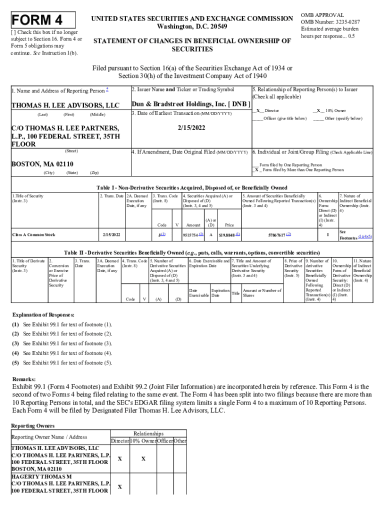 Fillable Online Dun & Bradstreet Holdings, Inc Fax Email Print - pdfFiller