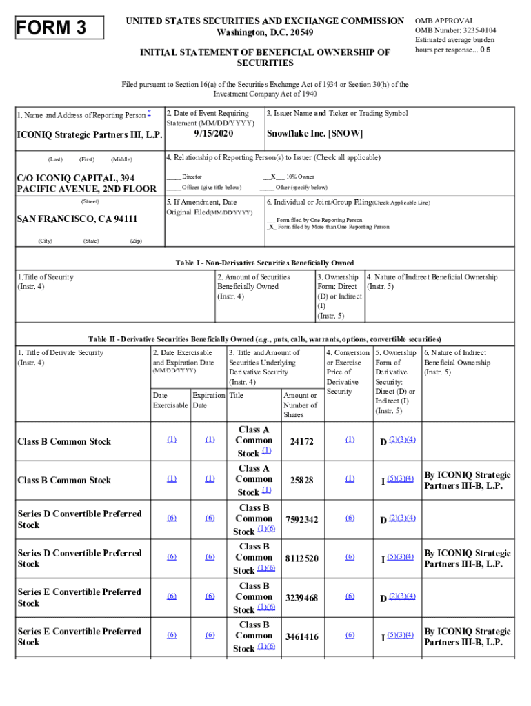Fillable Online C/O ICONIQ CAPITAL, 394 Fax Email Print - pdfFiller