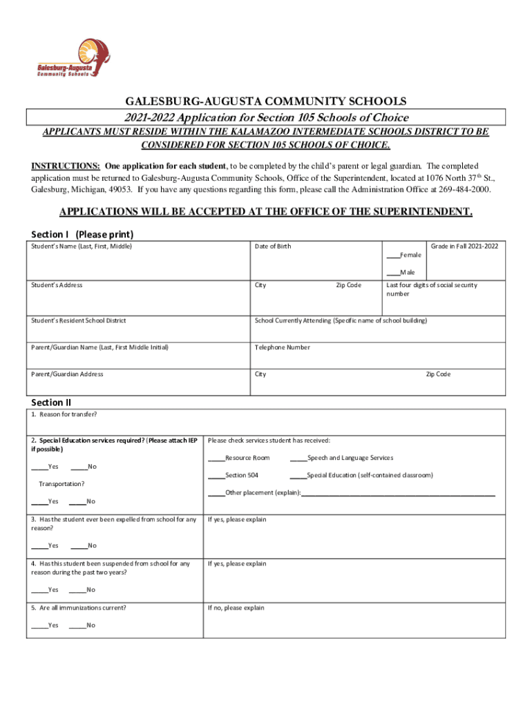 Fillable Online SCHOOLS OF CHOICE APPLICATION - SharpSchool Fax Email ...