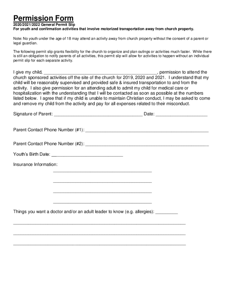 Fillable Online Free Minor (Child) Travel Consent Form - WordPDFeForms Fax Email Print - pdfFiller