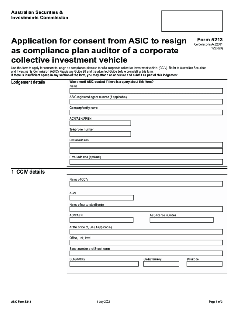 Fillable Online asic.gov.auregulatory-resourcesforms342 Application for ...