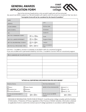 Fillable Online Award Application Form TemplateJotformAward Forms ...