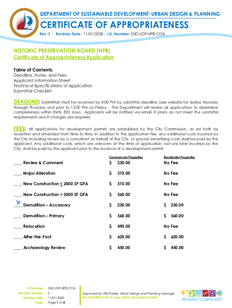 Fillable Online DEVELOPMENT SERVICES-URBAN DESIGN & PLANNING ...